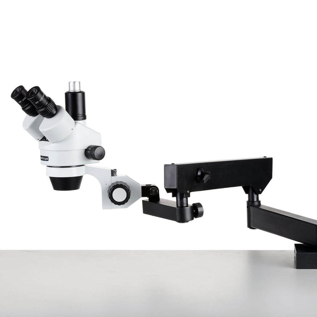 AmScope Articulating Stand with Clamp and Focusing Rack for Stereo Mic ...