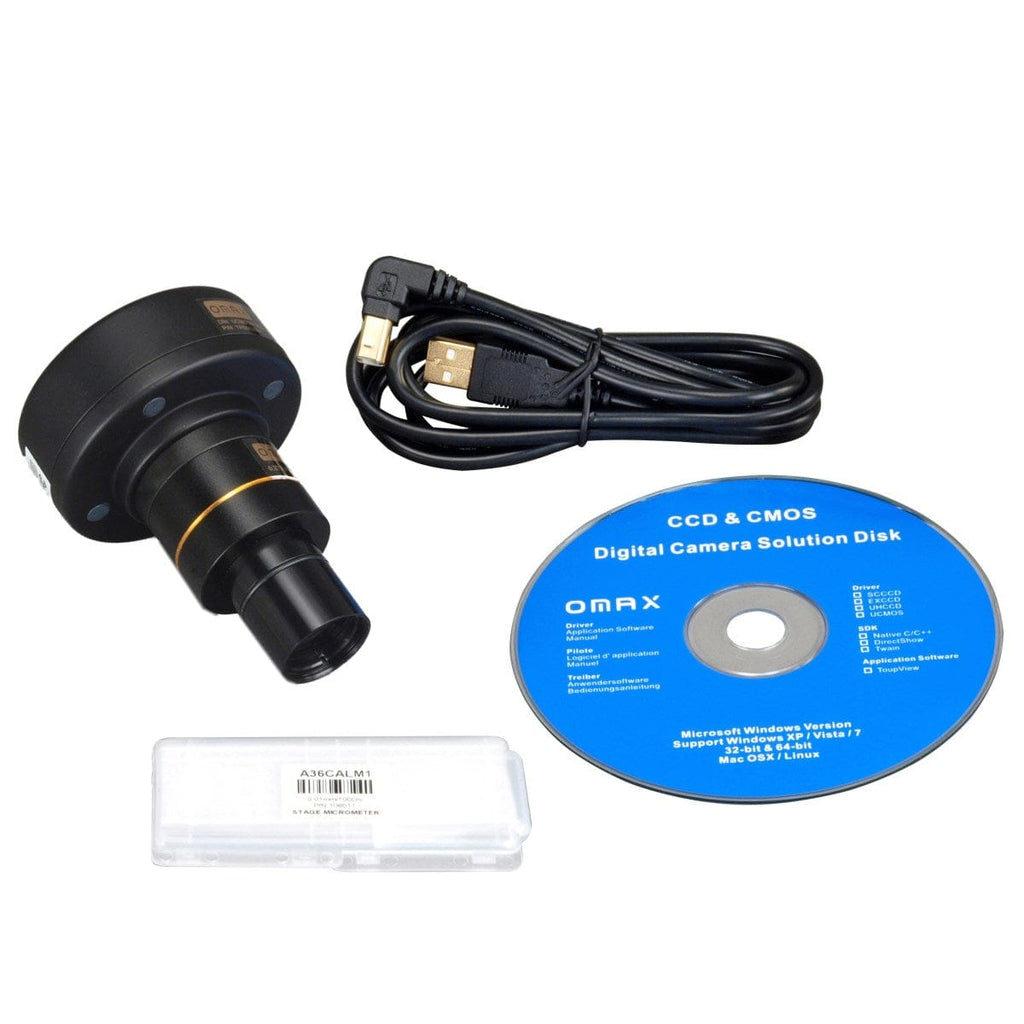 AmScope OMAX Microscope OMAX 40X-2000X Binocular Compound Microscope ...