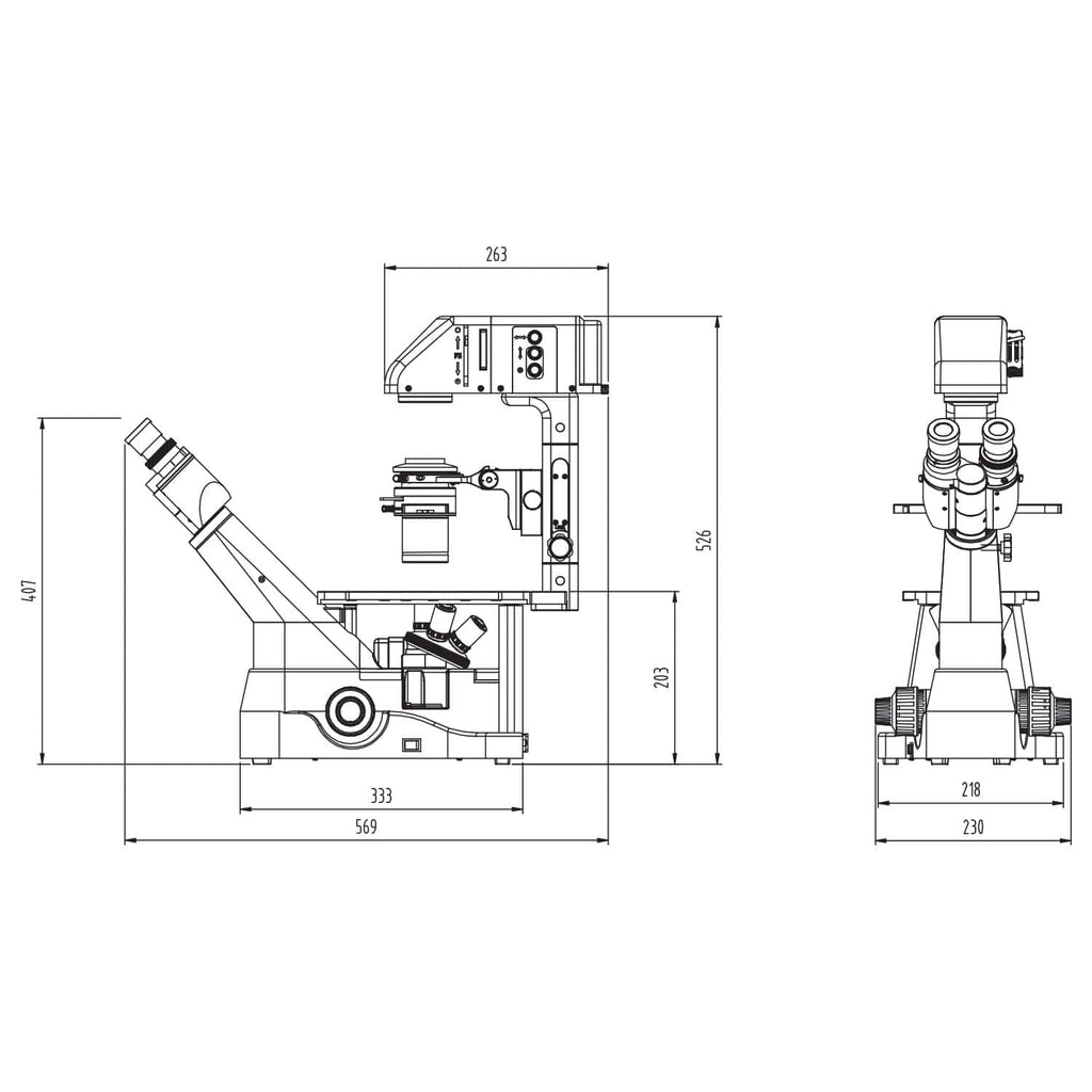 AmScope IN480 Series Inverted Infinity-Corrected Phase-Contrast Trinoc ...