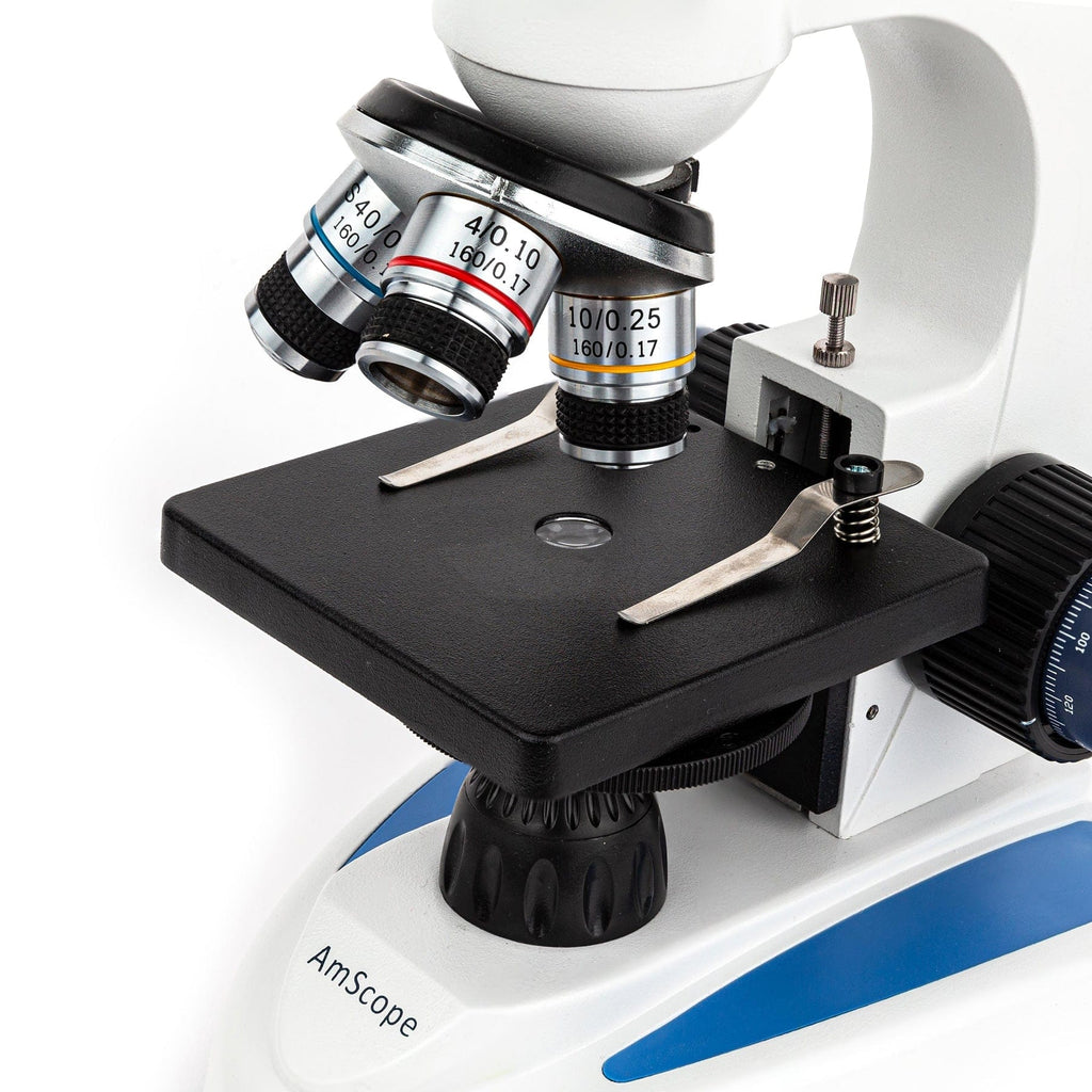 AmScope M158C-SP14 Monocular Biological Microscope with 400X Magnifica ...