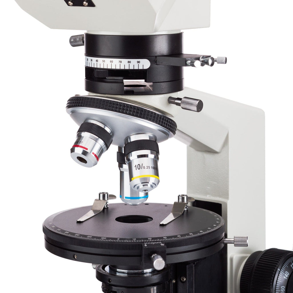AmScope PZ200 Series Polarizing Trinocular Compound Microscope 40X-400 ...