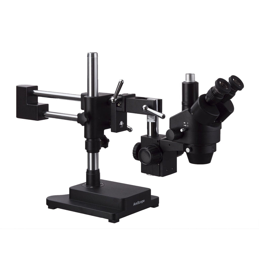 AmScope SM-4 Series Zoom Binocular Stereo Microscope 7X-45X Magnificat ...