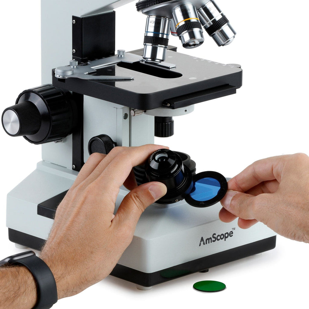 AmScope B490 Series Professional Biological Binocular Compound Microsc ...