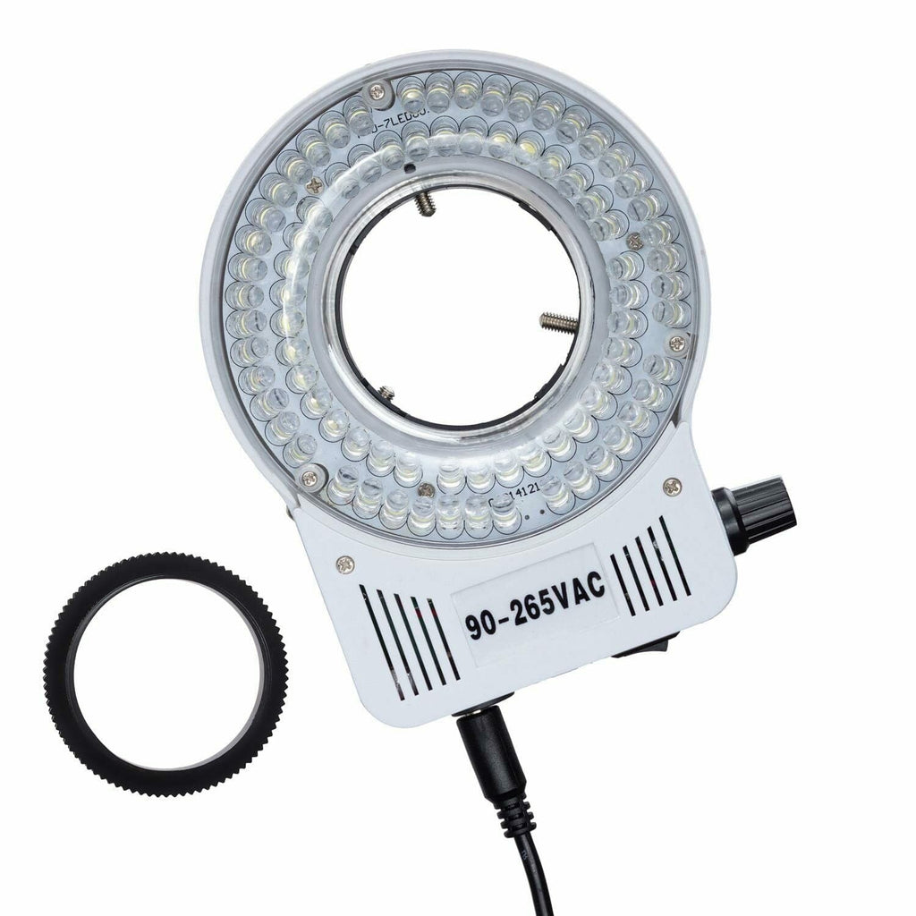 AmScope 80 LED Compact Ring Light with Built-in Dimmer for Stereo Micr ...