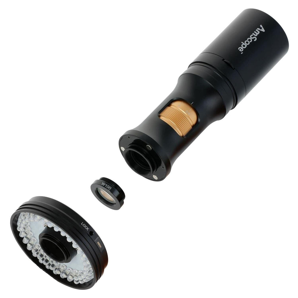 Amscope 0.7X-5.6X All-in-1 8.3MP USB Digital Microscope +Articulating ...