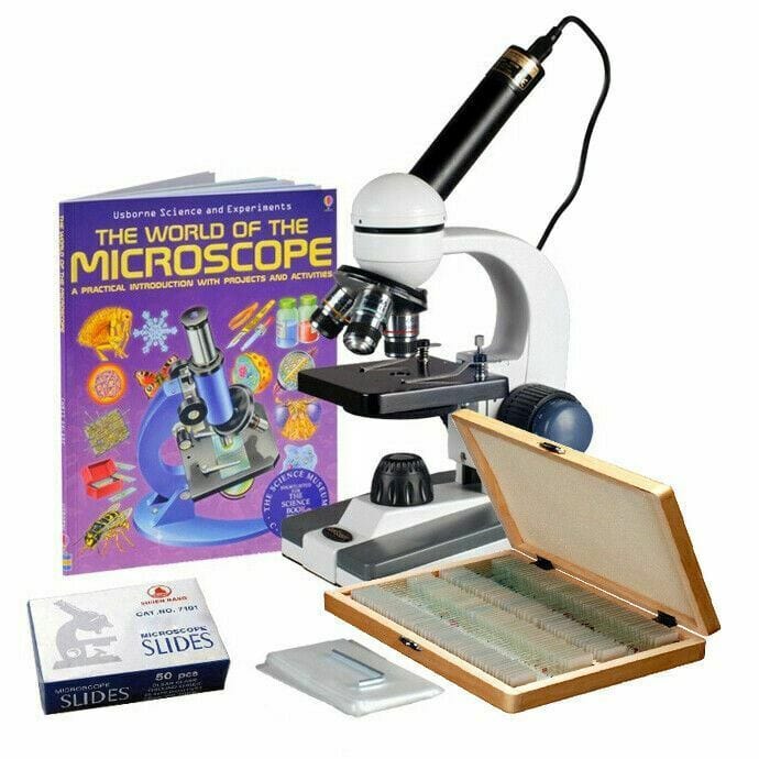 AmScope M150 Series Portable Student Monocular Compound Microscope 40X ...