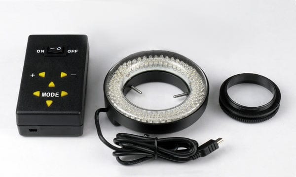 AmScope 144 LED Four-Zone Microscope Ring Light with Adapter – AmScope UK