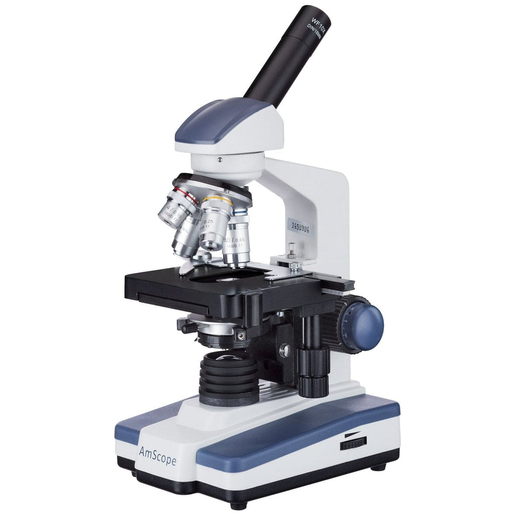 AmScope ME620 Series Monocular Compound Microscope 40X-2500X Magnifica ...