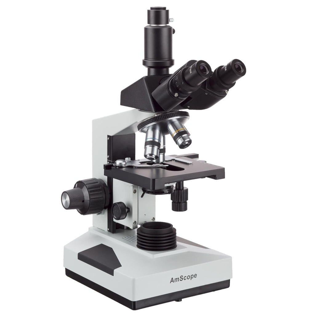 AmScope T490 Series Simul-Focal Darkfield Trinocular Compound Microsco ...