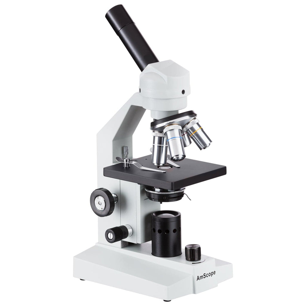 AmScope M500 Series Monocular LED Student Compound Microscope 40X-1000 ...
