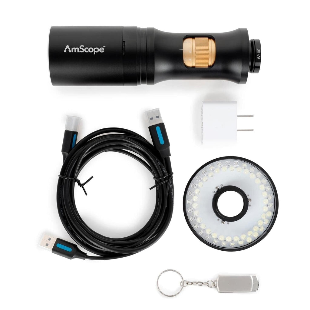 AmScope DM756 Series 8.3MP USB All-in-One Digital Microscope 0.7X-5.6X ...