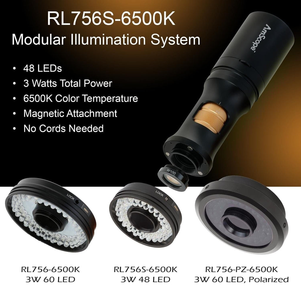 AmScope 48-LED Ring Light for DM756 Digital Microscopes – AmScope UK