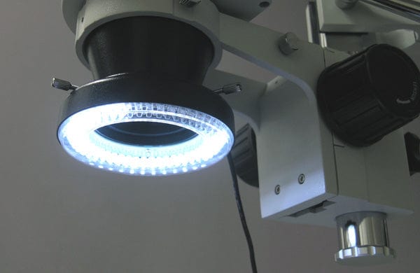 AmScope 144 LED Four-Zone Microscope Ring Light with Adapter – AmScope UK