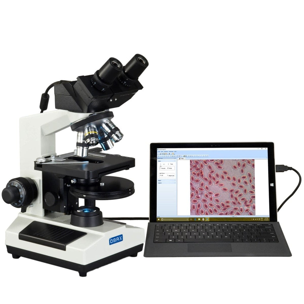 OMAX MD82 Series Binocular Compound Microscope 40X-2000X Magnification ...