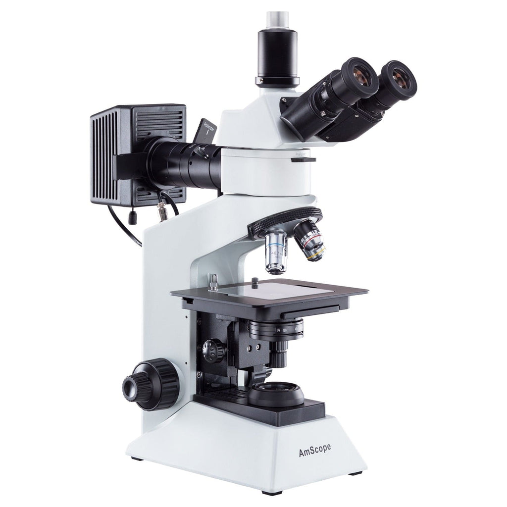 AmScope ME508 Series Compact Trinocular Metallurgical Upright Compound ...