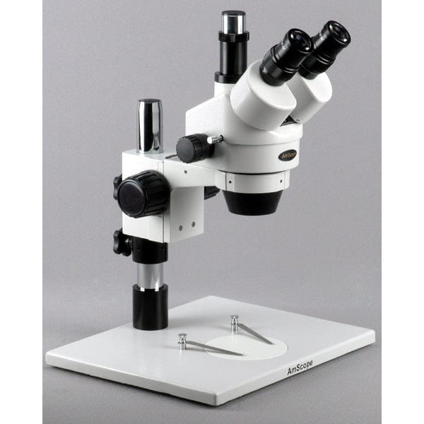 AmScope SM-1 Series Zoom Trinocular Stereo Microscope 7X-90X Magnifica ...